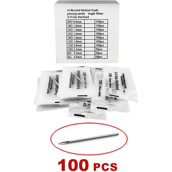 100 pcs Piercing Needles